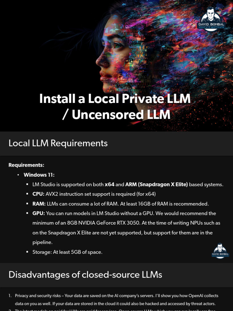 Install Uncensored Local LLM Guide | PDF | Artificial Intelligence ...