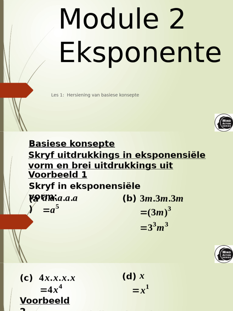 Module 2 Les 1 Hersiening Van Gr 8 en 9 Konsepte | PDF