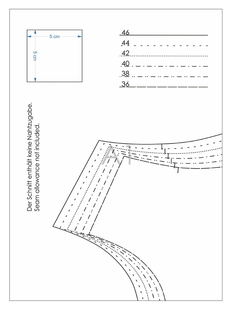 Rollkragen Shirt Schnittmuster A4 | PDF