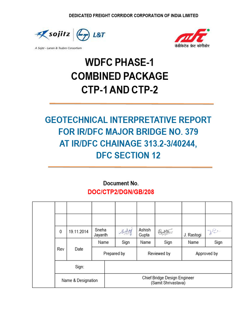 Geotechnical Interpretative Report (Western DFCC) | PDF | Geology ...