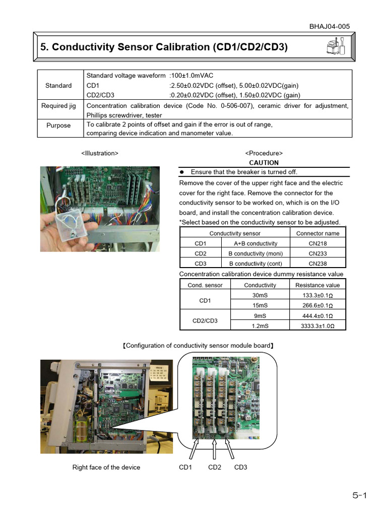 S55Plus Type II 5. Conductivity Sensor Calibration (CD1 CD2 CD3) | PDF | Calibration | Sensor