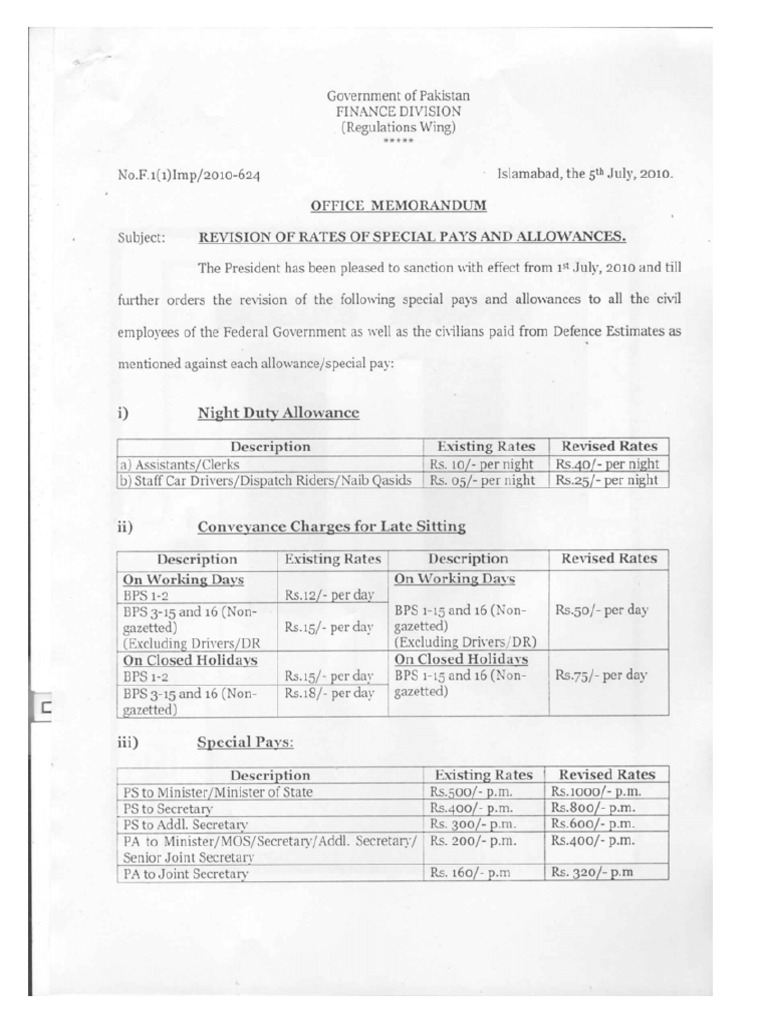 Pay Allowances | PDF