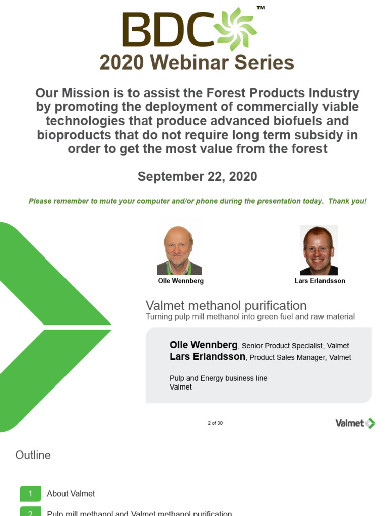 Valmet Methanol Purification Webinar | PDF | Methanol | Chemistry