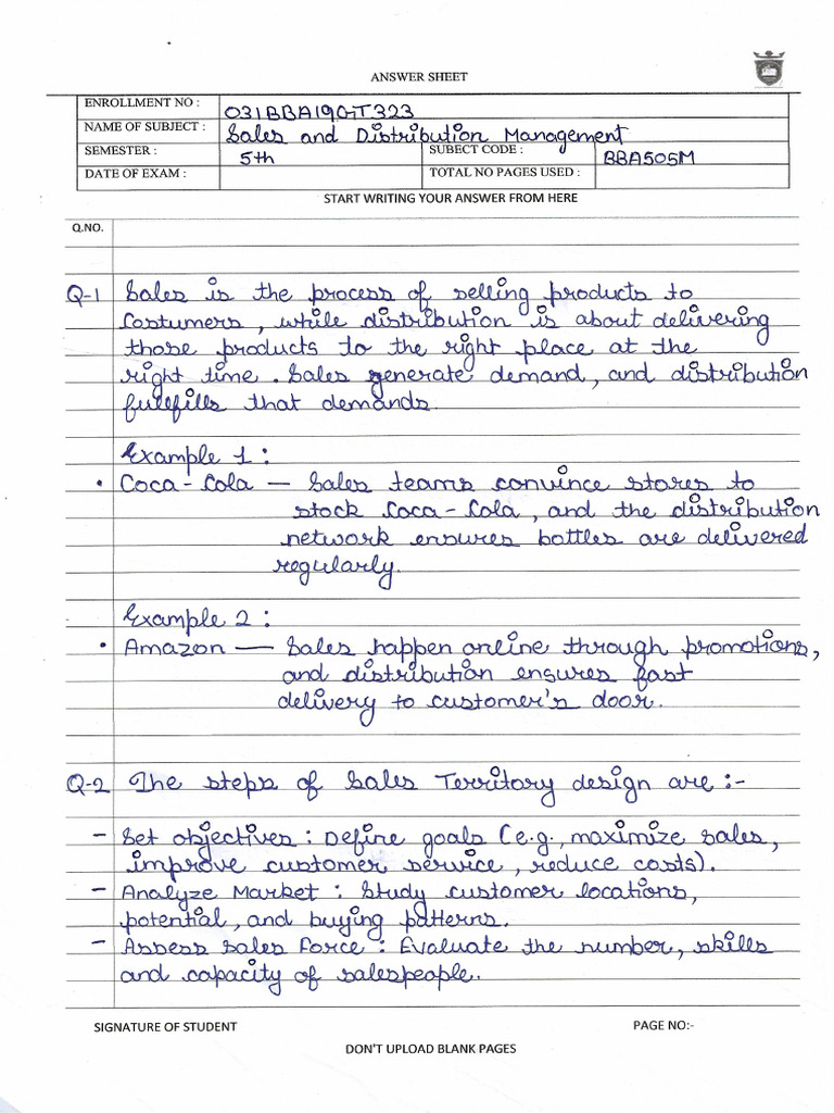 Sales and Distribution Management | PDF