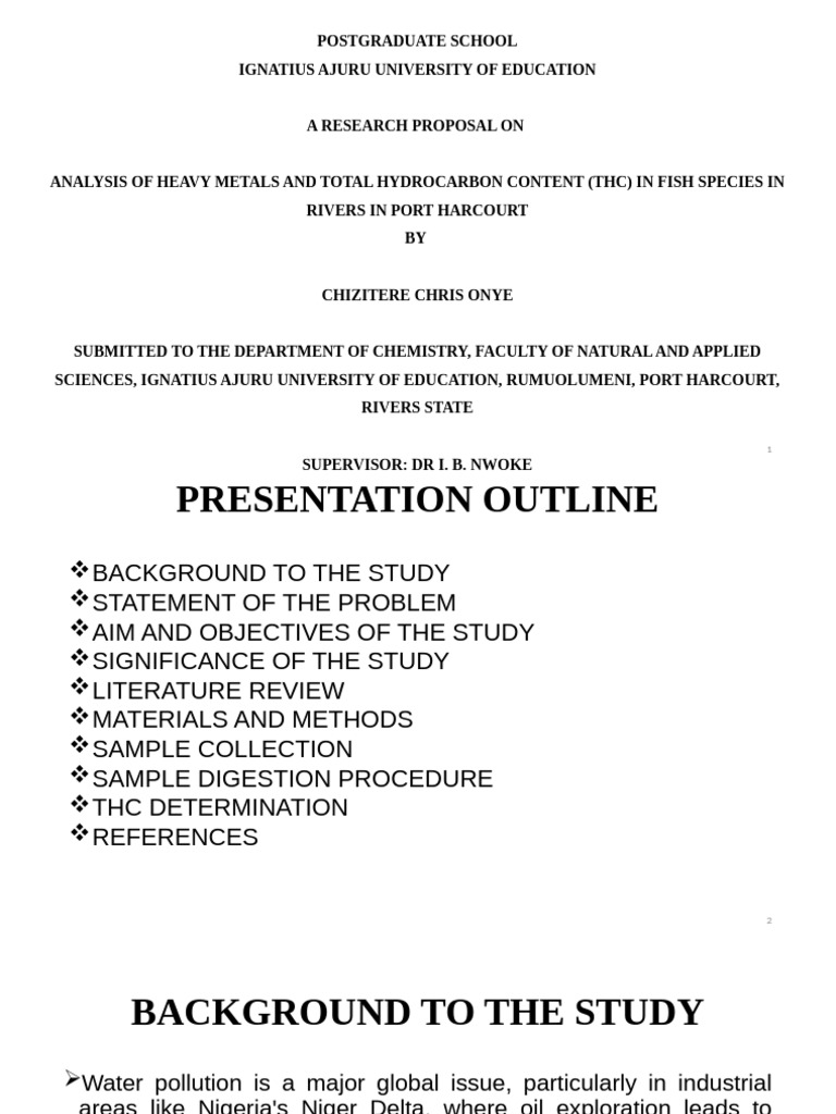 Chizitere Onye Presentation Seminar | PDF | Atomic Absorption ...