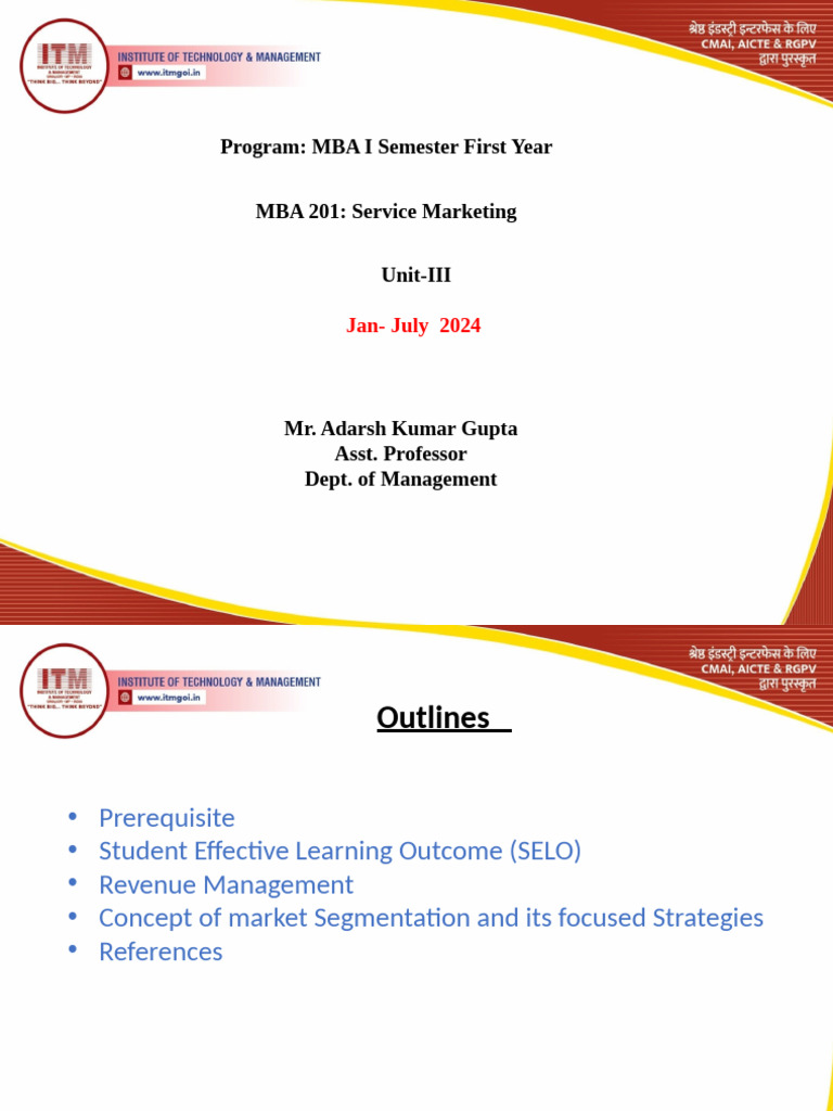 Revenue Management Market Segmentation | PDF | Marketing | Market Segmentation