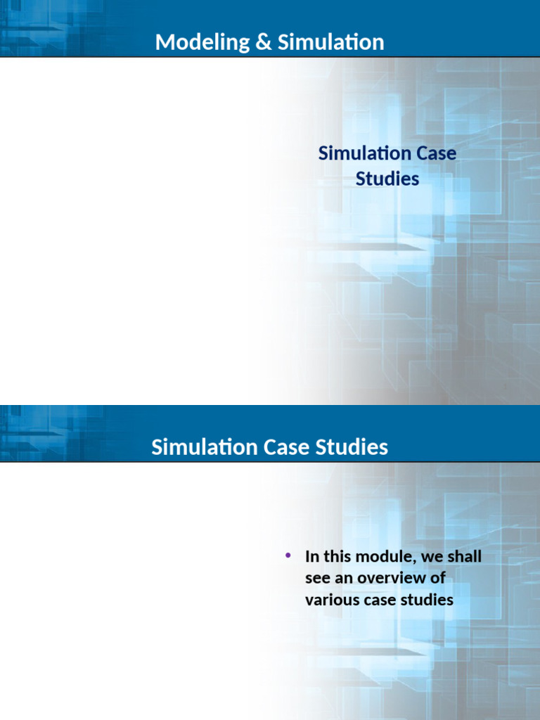 Simulation Case Studies Overview | PDF | Simulation | Probability ...