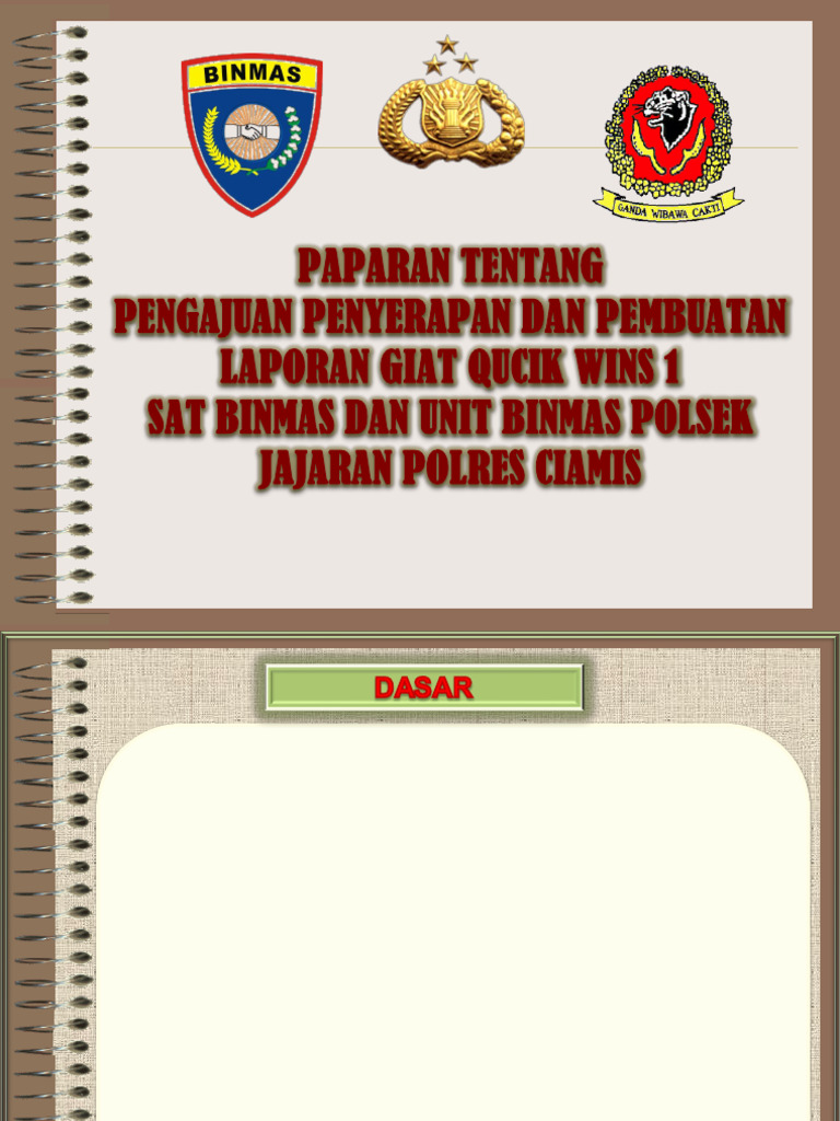 Paparan Kasat TTG QW 1 | PDF