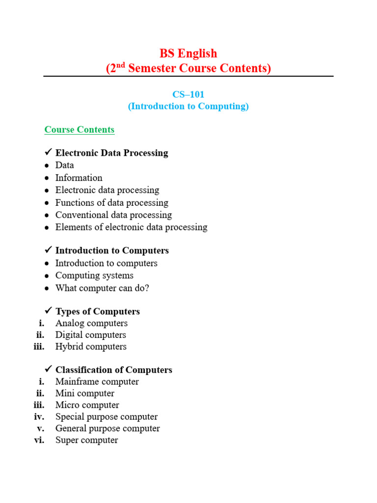 BS English 2nd Semester Course Outline | PDF | Linguistics | Heredity