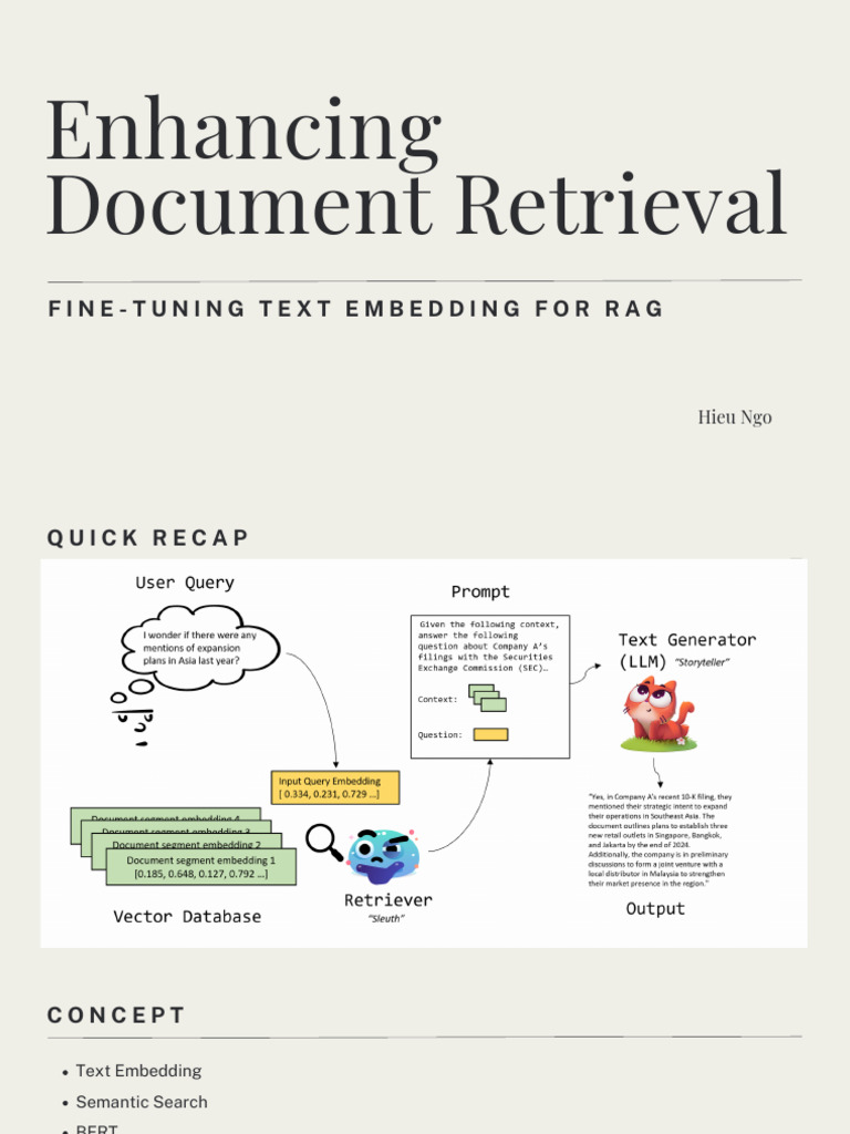 Enhancing Document Retrieval Fine-Tuning Text Embeddings For RAG | PDF | Information Retrieval ...