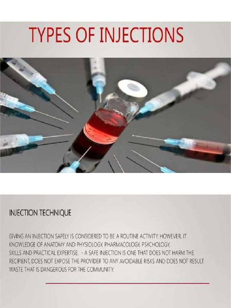 Injection Routes | PDF