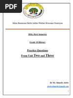 Bahirdar_University_Freshman_History_Final_Exam_2016–Bahirab | PDF