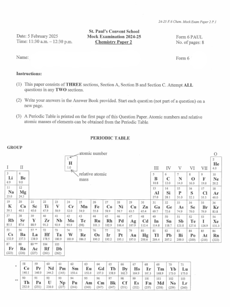24-25 SPCS F6 Paper 2 | PDF