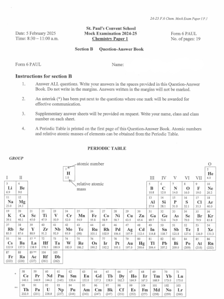 24-25 SPCS F6 Paper 1B | PDF