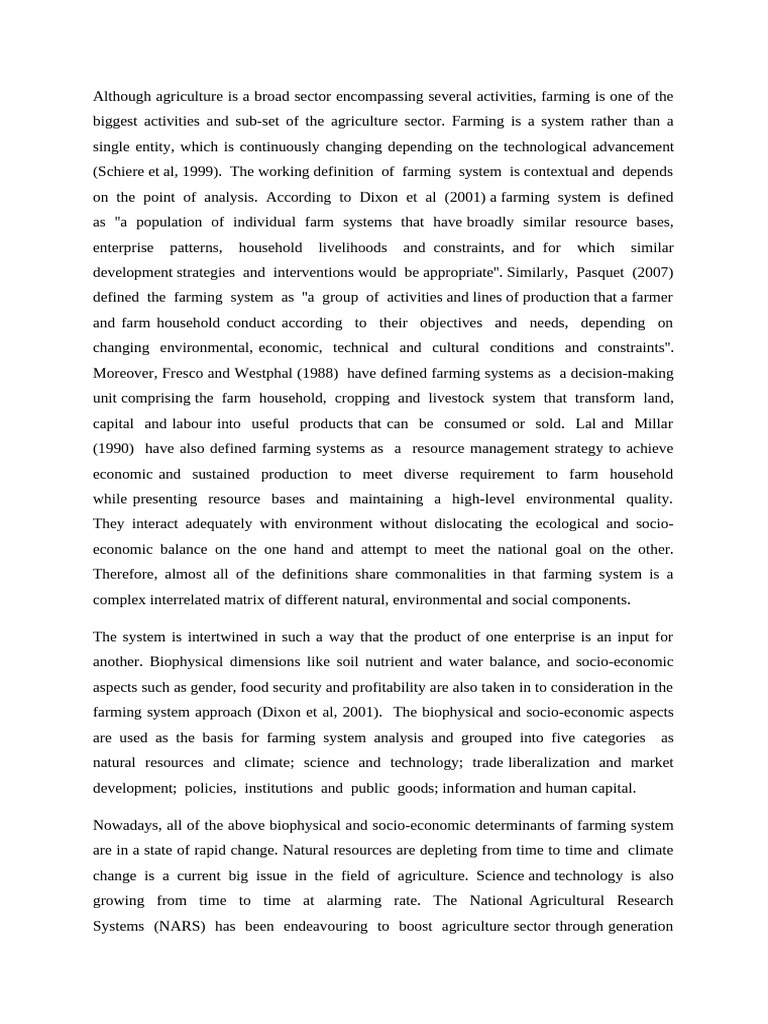 Although Agriculture Is A Broad Sector Encompassing Several Activities ...