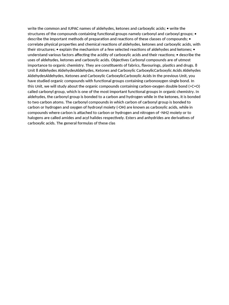 Naming and Properties of Aldehydes | PDF