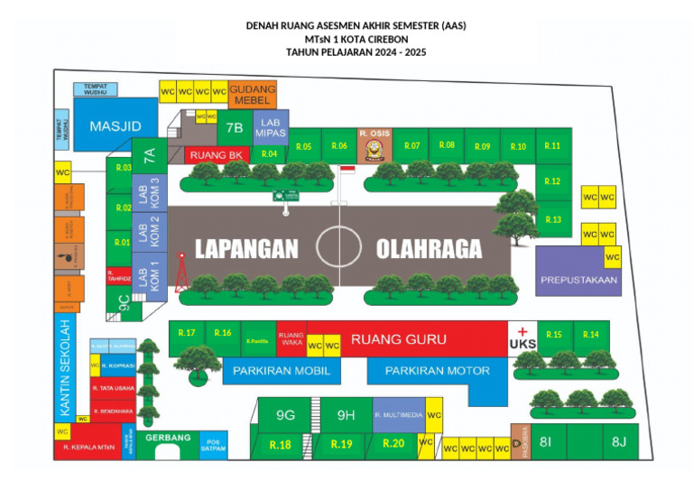Denah Tuang Ujian (AAS) 2024 - 2025 | PDF