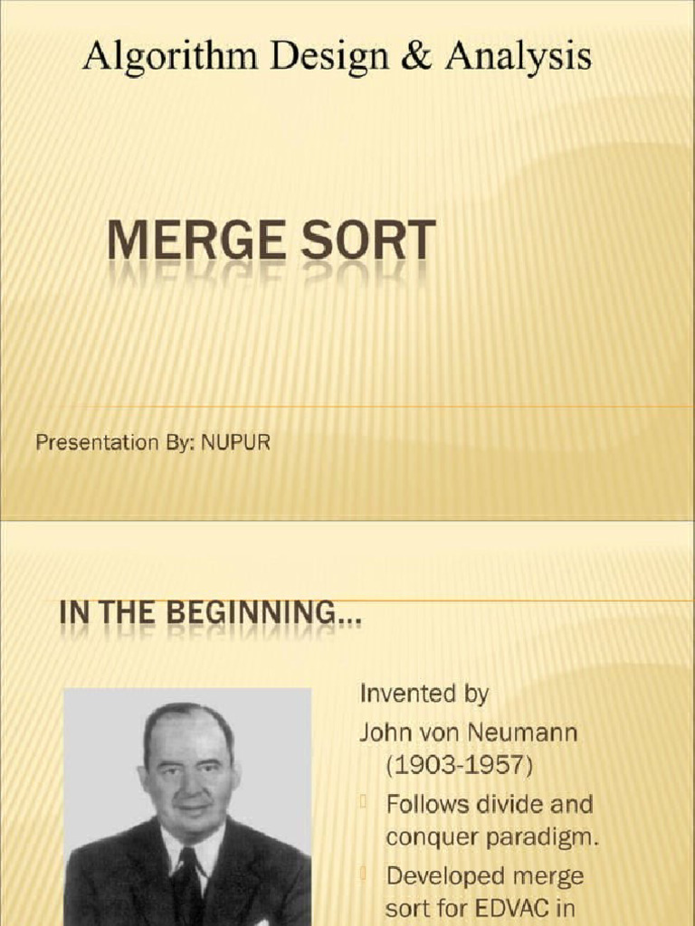 Lecture 5 Merge Sort | PDF