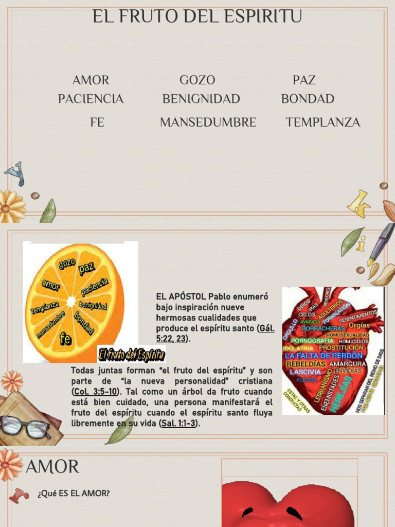 EL-FRUTO-DEL-ESPIRITU | PDF | Amor | Fruto Del Espiritu Santo