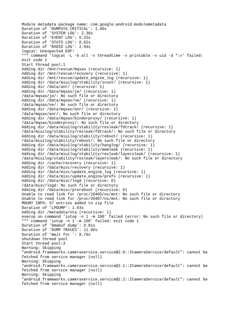 Bugreport XIG03 - JP - Kdi UKQ1.230917.001 2025 01 15 18 23 10 Dumpstate - Log 19470 | PDF ...