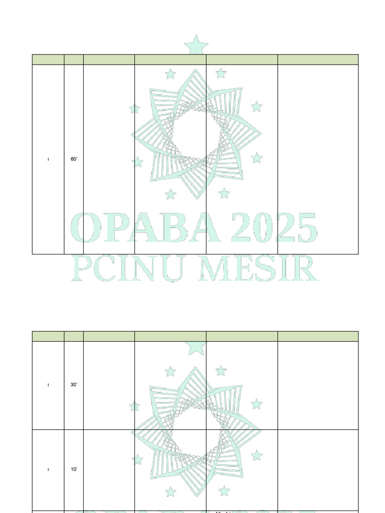 Rundown Panitia OPABA Indoor 2025 Fix | PDF