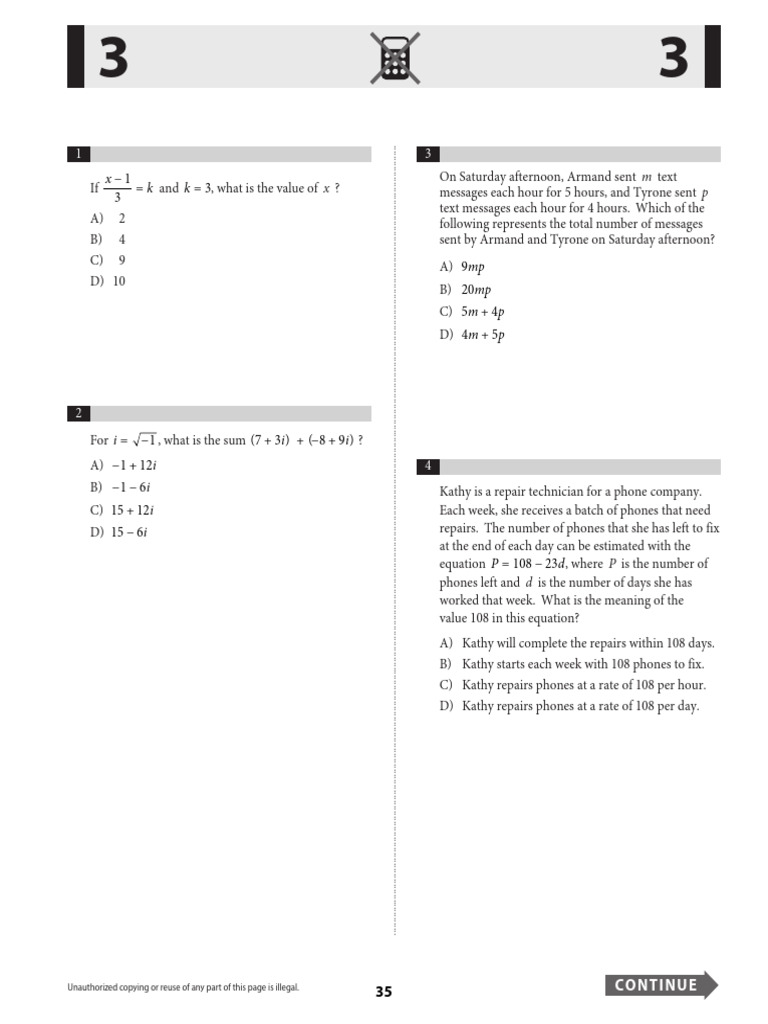 PrepScholar Sat Practice Test 1 | PDF | Applied Mathematics | Mathematics