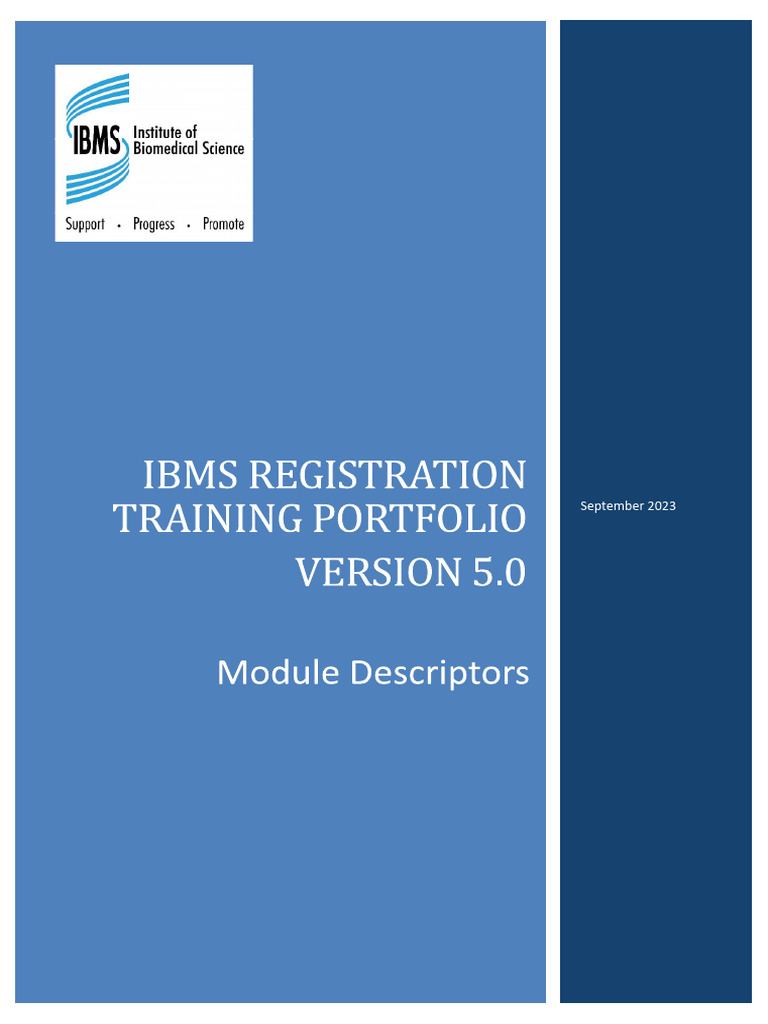 IBMS Registration Portfolio Guidance | PDF | Laboratories | Medical ...