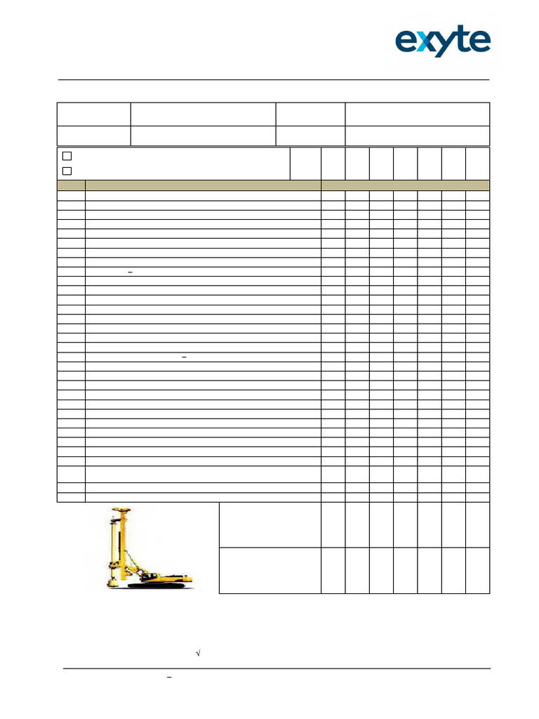 EMY-04-EHS-7429-REC 16 - Piling Rig Inspection Checklist Form | PDF ...