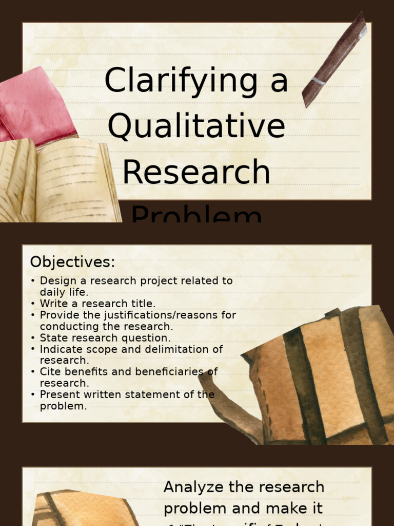 Clarifying A Qualitative Research Problem | PDF | Qualitative Research ...