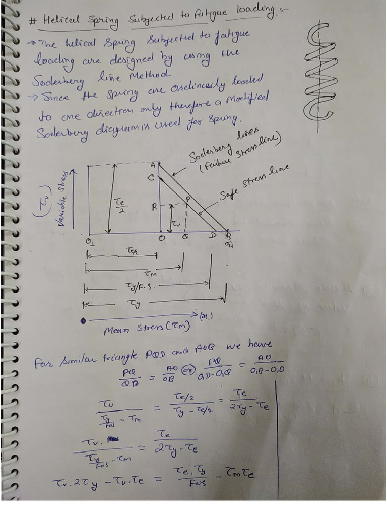MCD Helical Spring To Fatigue Loading With Numerical 23-03-2020 | PDF