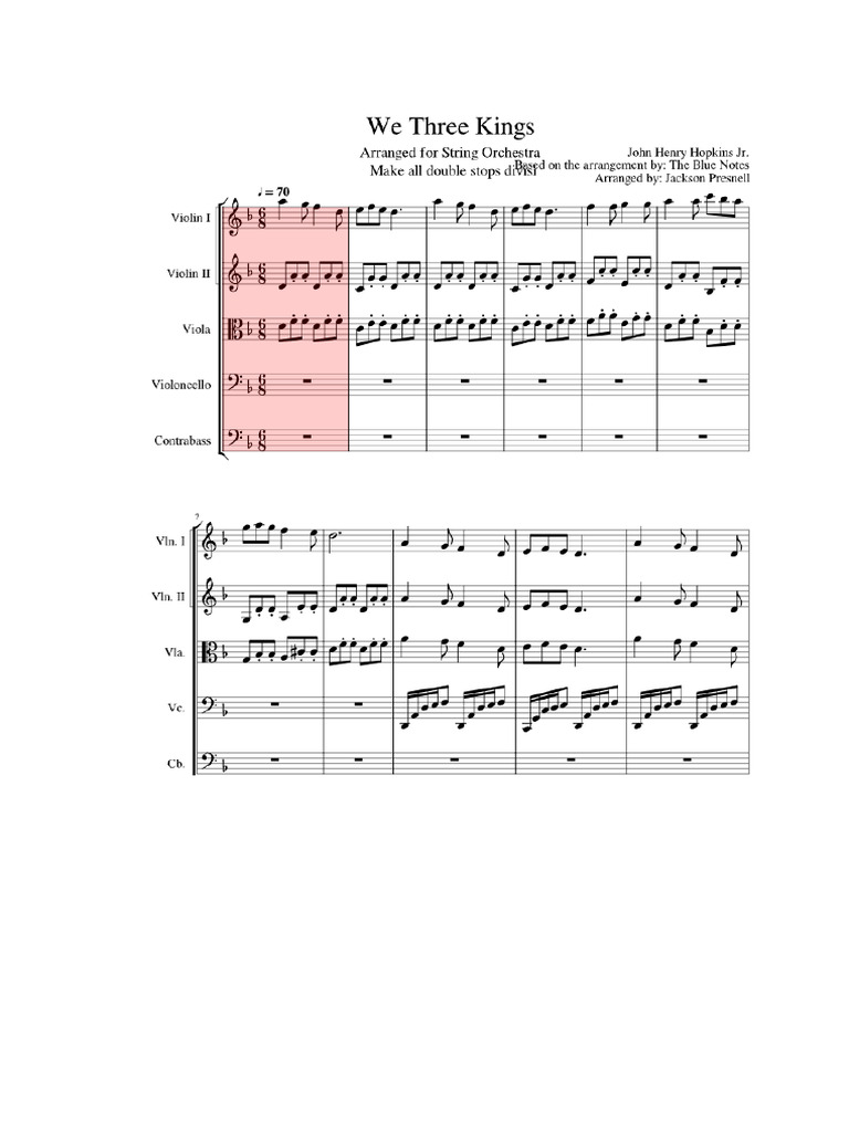 We 3 Kings Fluit - Cello | PDF