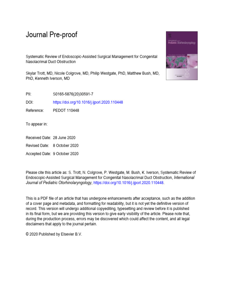 Systematic Review of Endoscopic-Assisted Surgical Management For ...