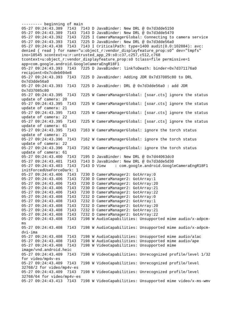Log Cat 1748327083342 | PDF | Computing | Software Development