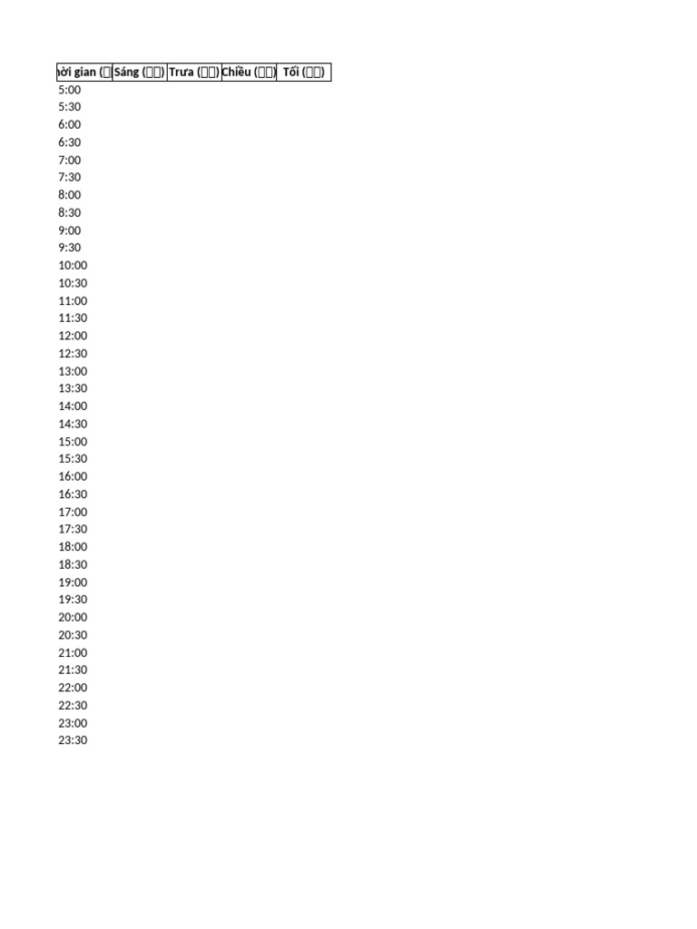 Thoi Gian Bieu Song Ngu | PDF