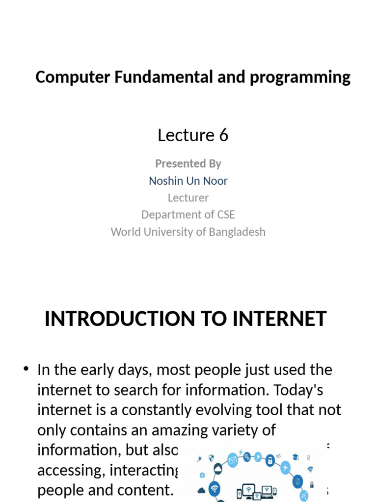 Computer Fundamental and Programming Theory 6 | PDF | Computer Network ...