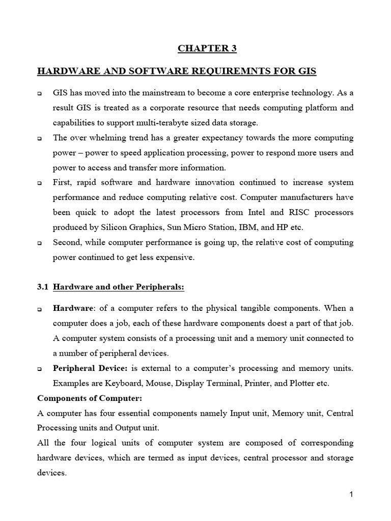 Unit-3 - Hardware and Software | PDF | Geographic Information System ...