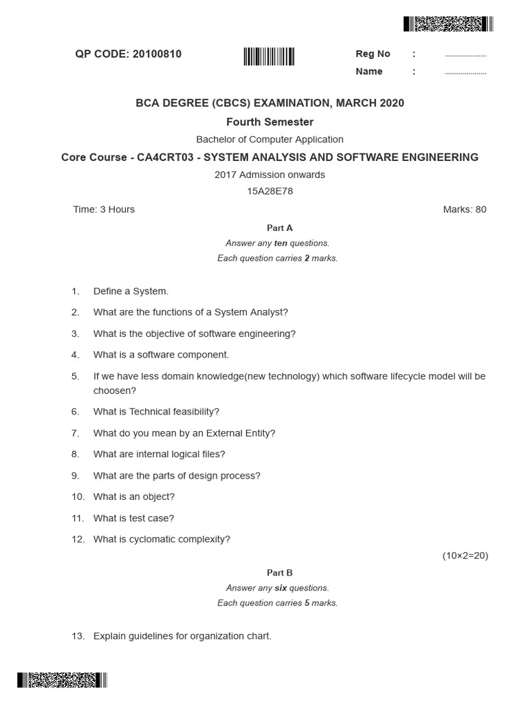 System Analysis and Software Engineering 2020 | PDF | Software ...