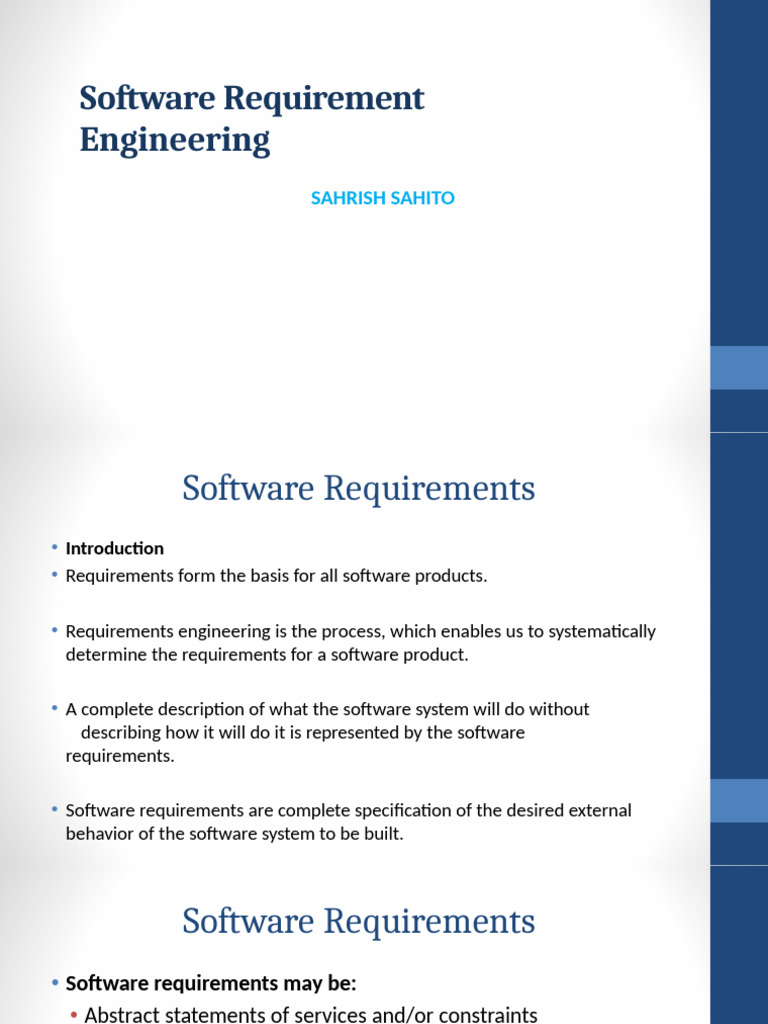 01 Requirment Engineering Lecture 3 | PDF