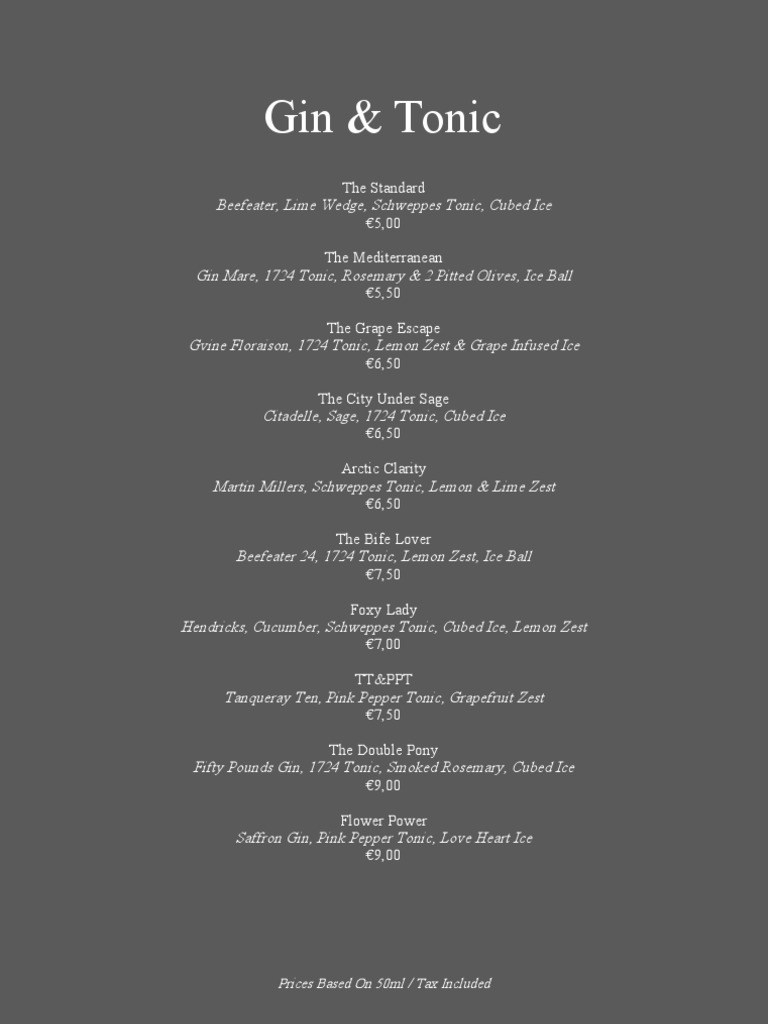 Gin & Tonic | PDF