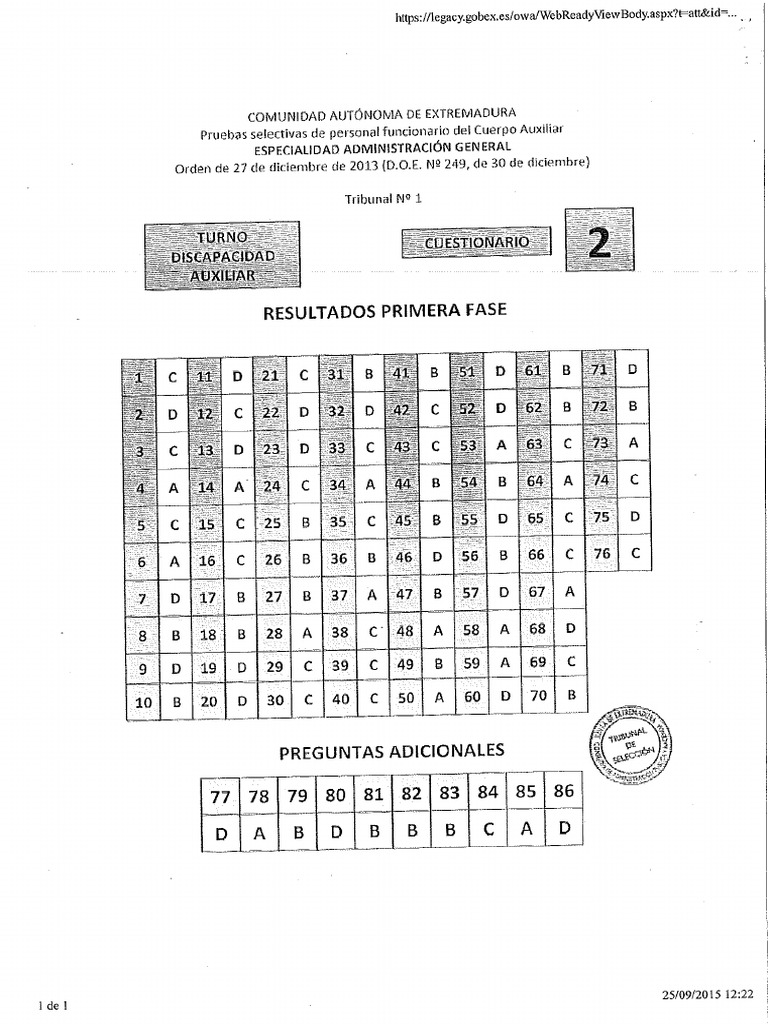Plantilla Examen Aplazamiento 1 Fase | PDF