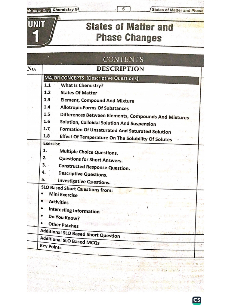 Chemistry 9th Class Solved Notes EM | PDF