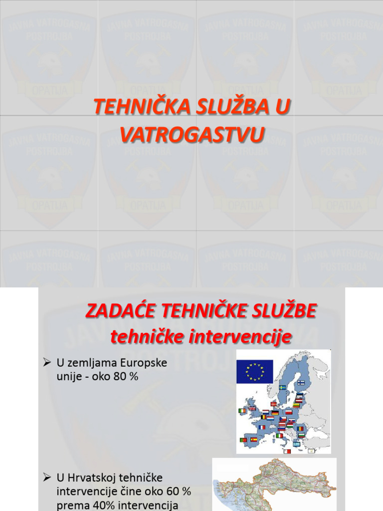 Tehnicka Sluzba U Vatrogastvu JVP Opatija | PDF