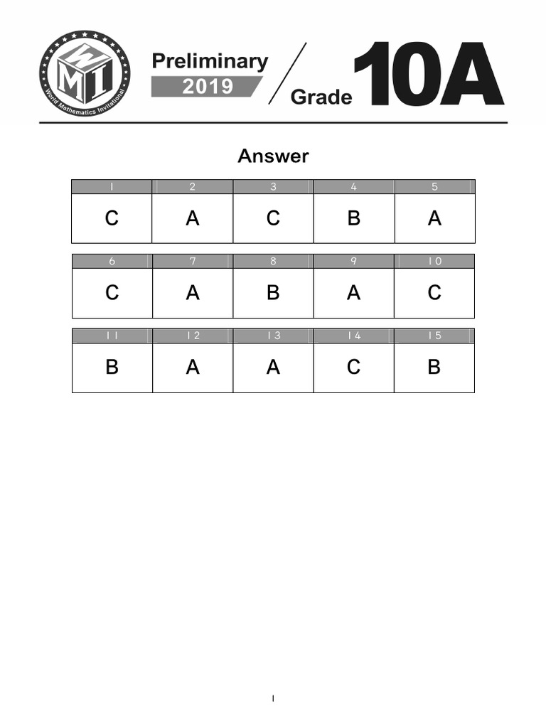 Answer Key for Multiple Choice Quiz | PDF