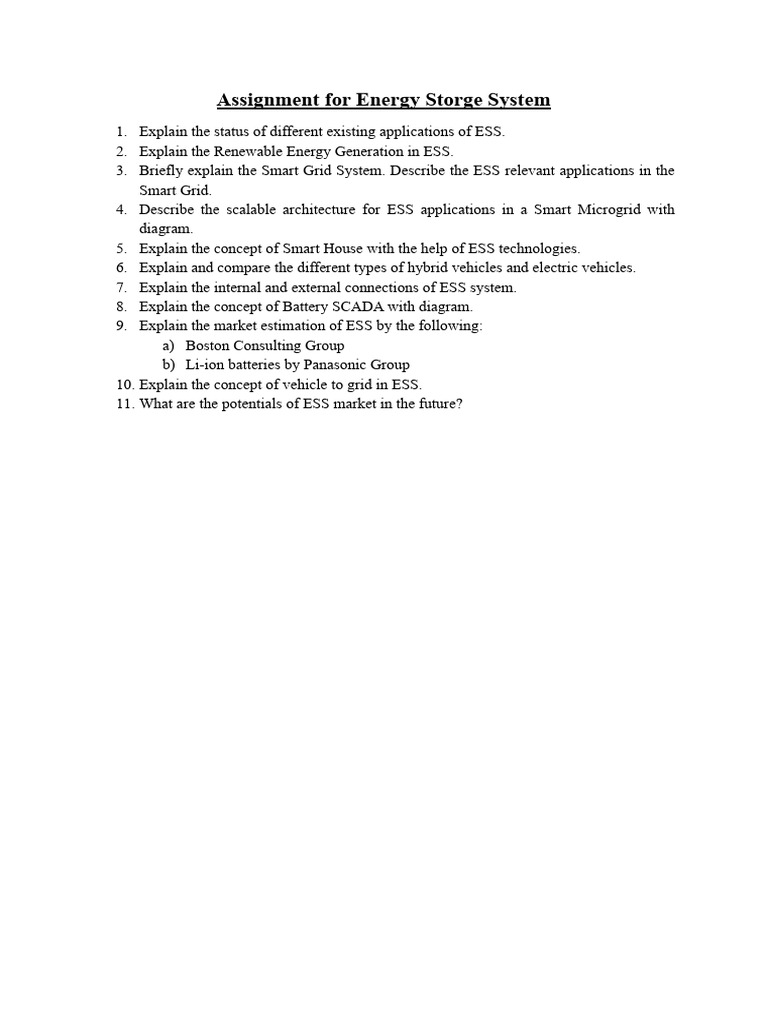 Assignemnet For ESS | PDF