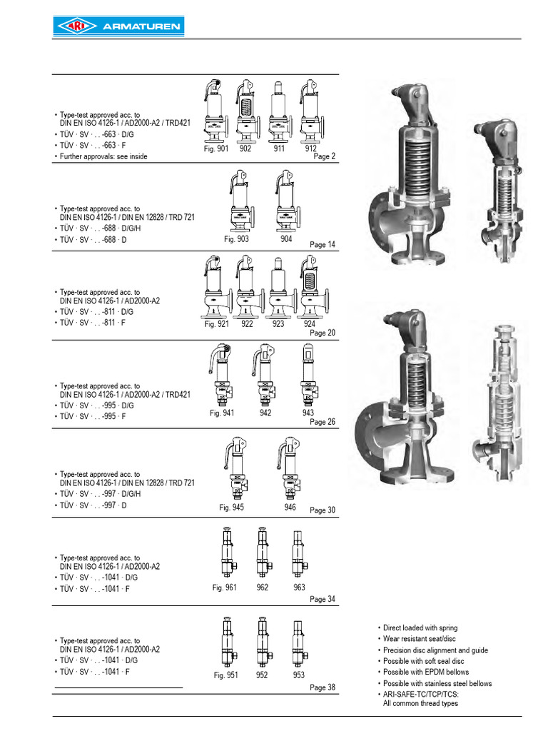 ARI-SAFE Safety Valves Overview | PDF | Mechanical Engineering