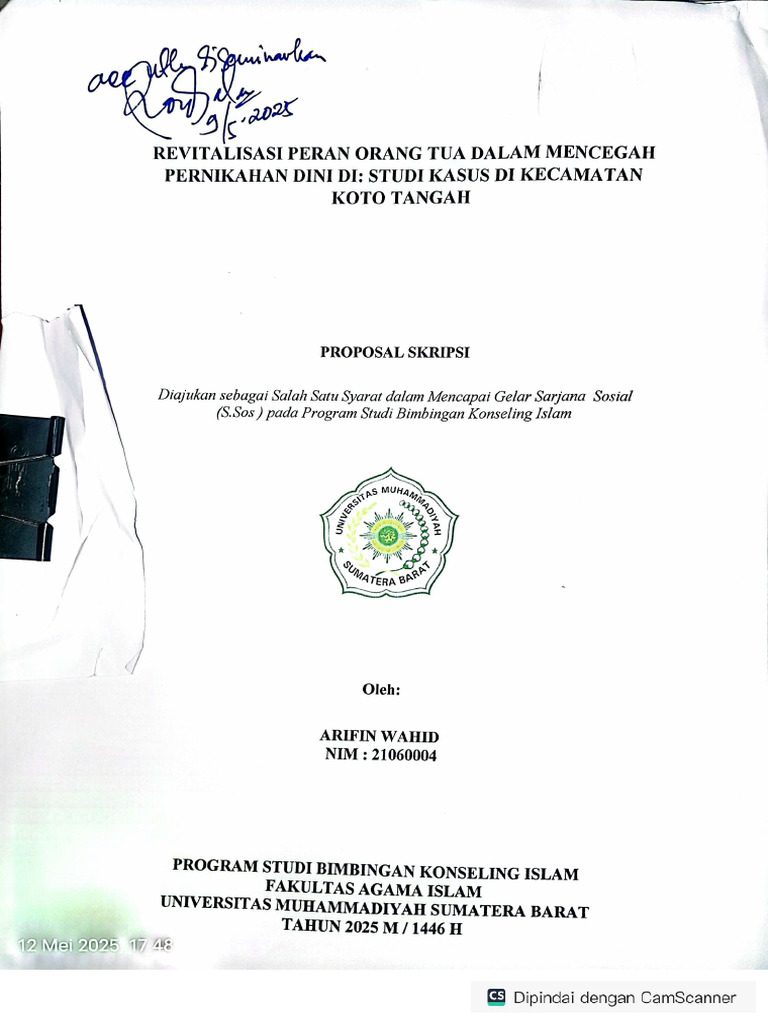 Bukti Acc Proposal Arifin Wahid 09-05-2025 | PDF