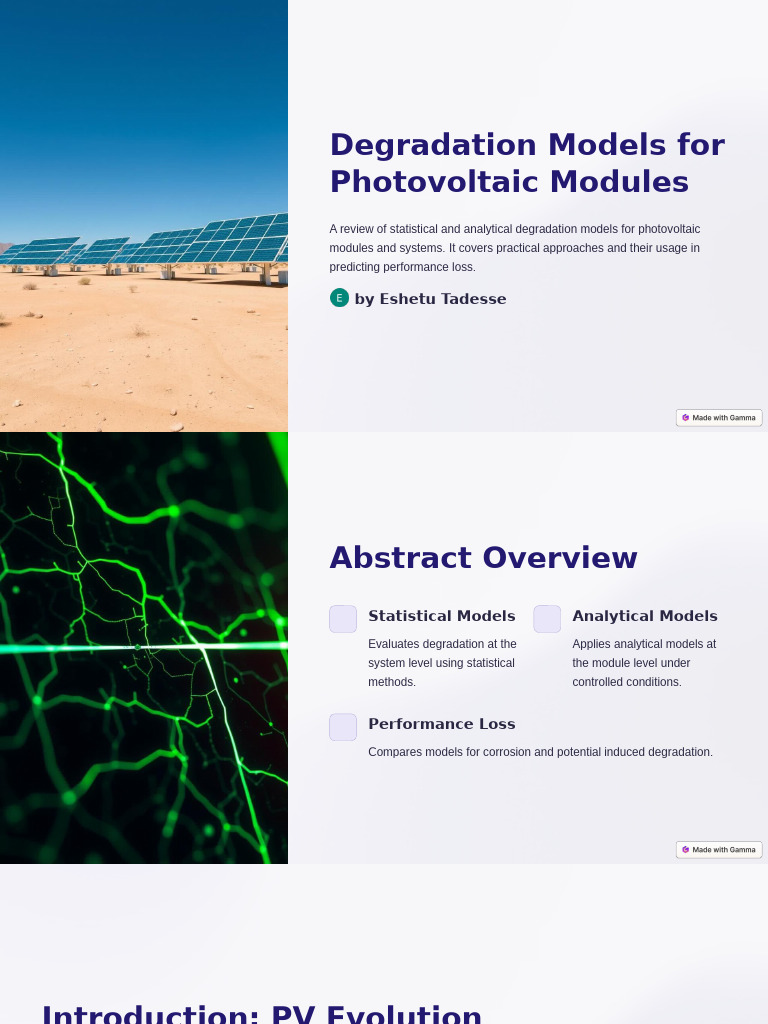 Degradation Models For Photovoltaic Modules | PDF | Photovoltaics | Statistics