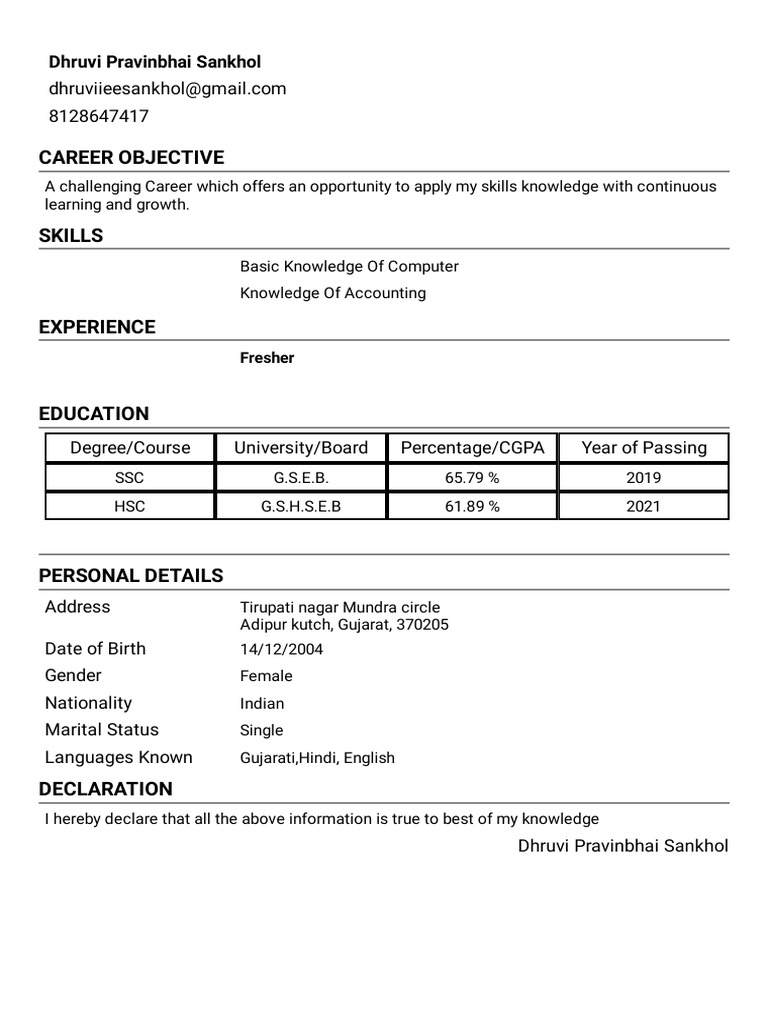 Draft Resume | PDF
