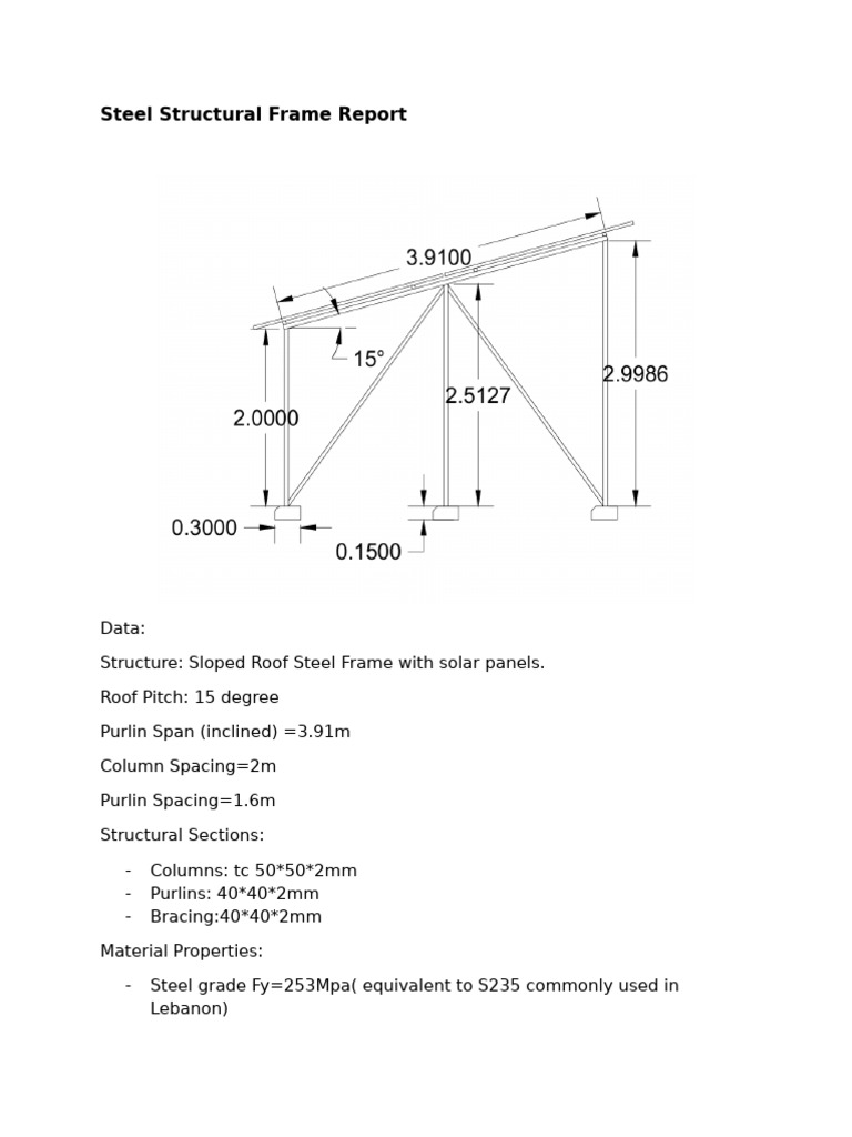 Steel Structural Frame Report | PDF | Structural Engineering | Building ...