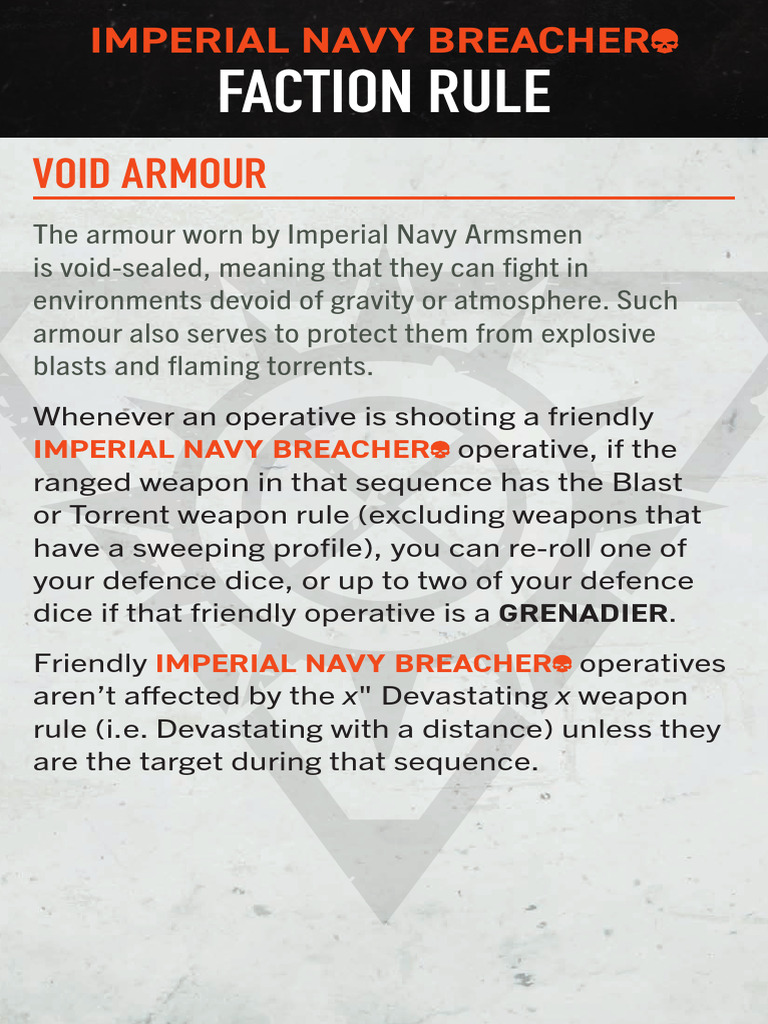 Imperial Navy Breachers - Faction Rules | PDF